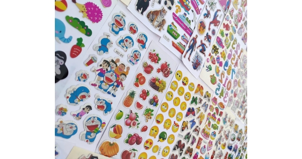 Buy 3D Embossed Small Stickers (Set of 10) online @ ShaanStationery.com ...